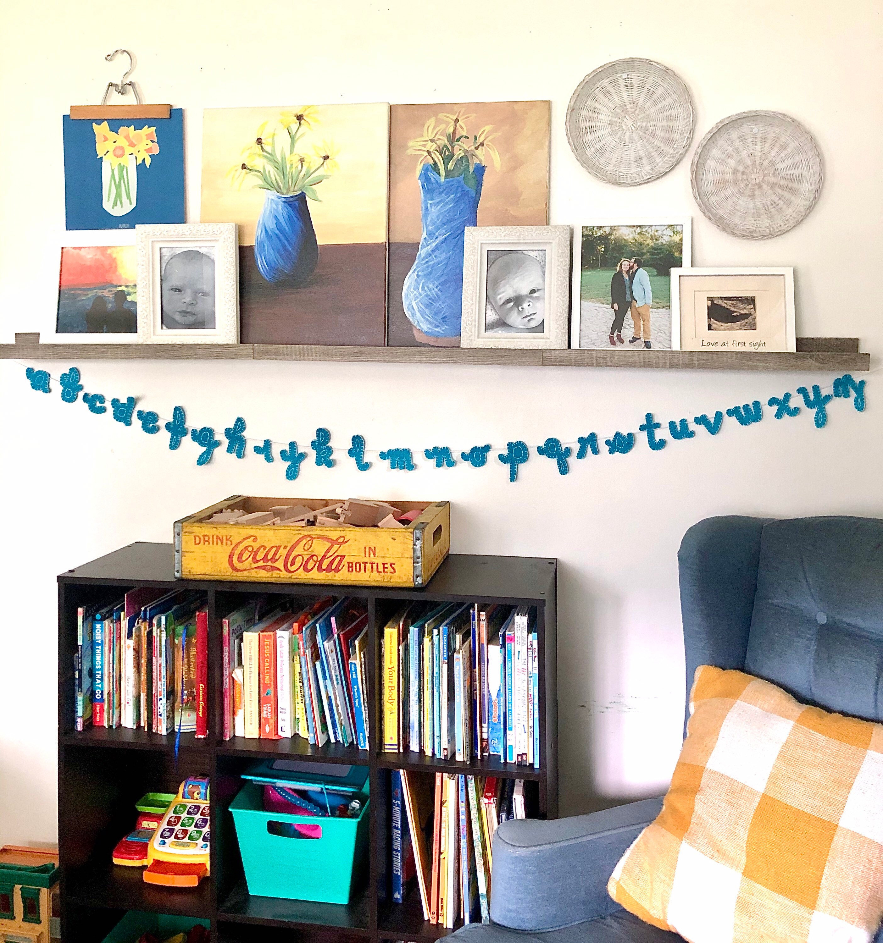 Cursive Alphabet Banner, Felt Garland, School Decoration, Abc Wall Art ...