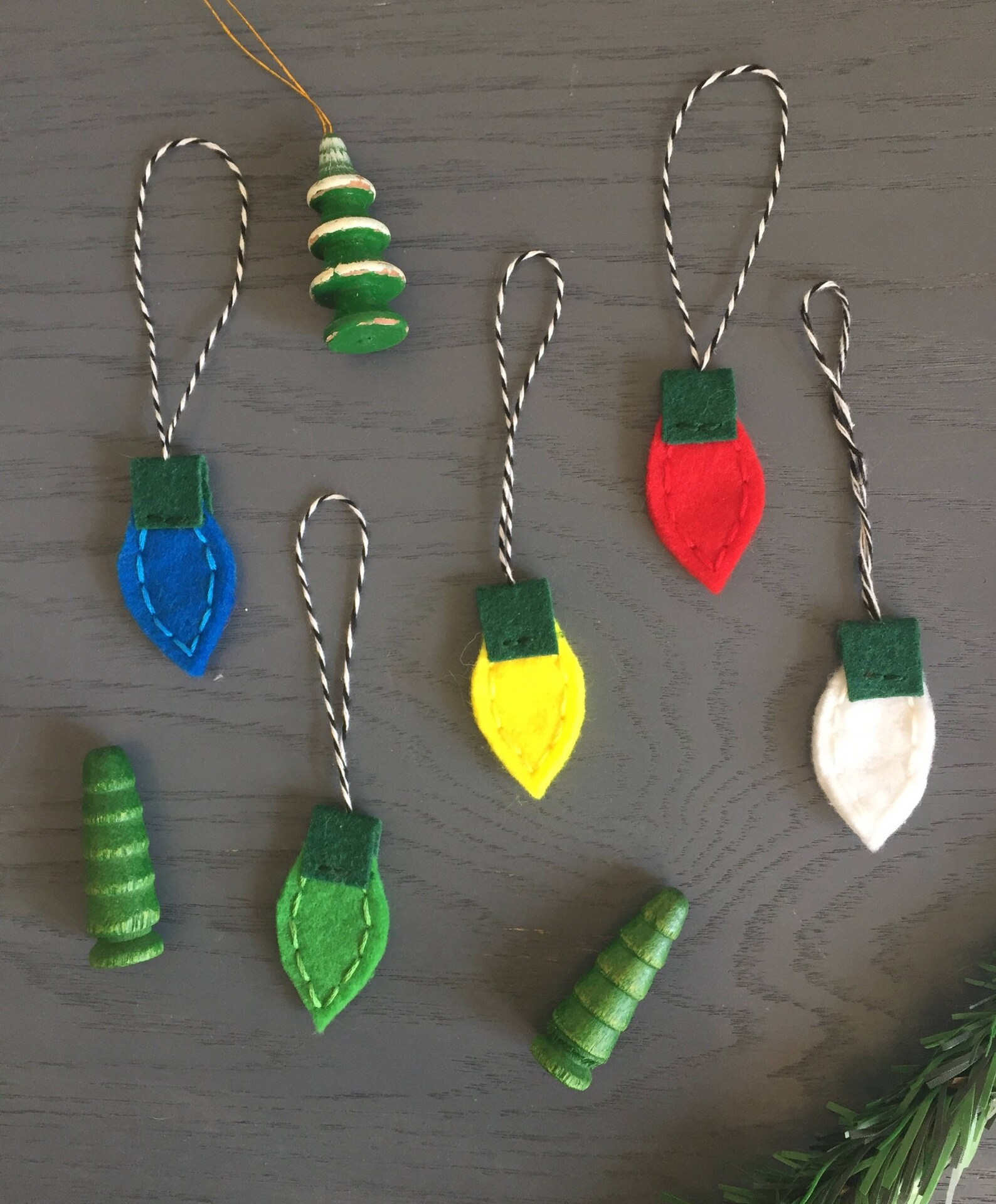 Felt Light Bulb. Classic Christmas Decor. Handcrafted Felt | Etsy