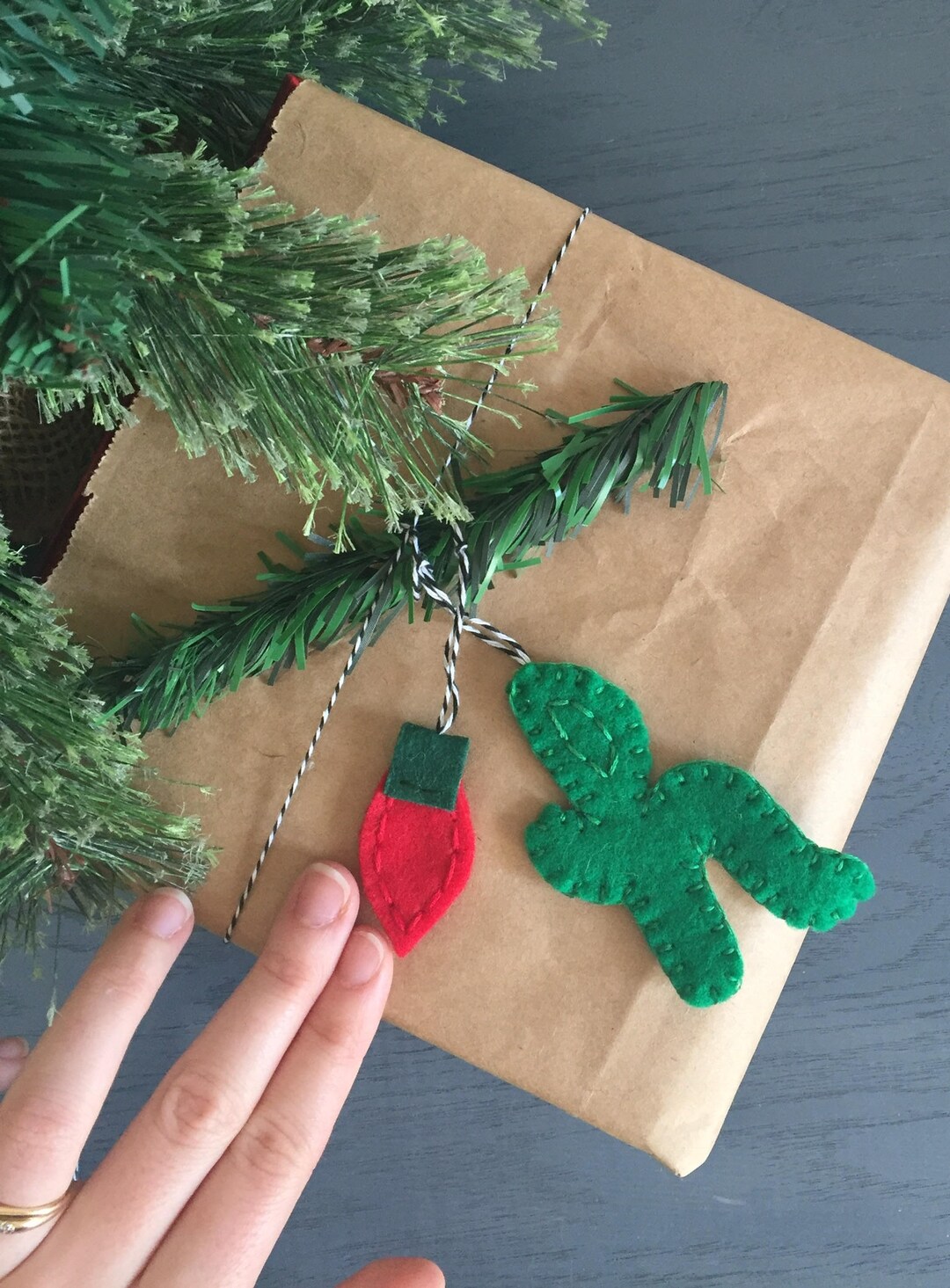 Felt Light Bulb. Classic Christmas Decor. Handcrafted Felt Ornament ...