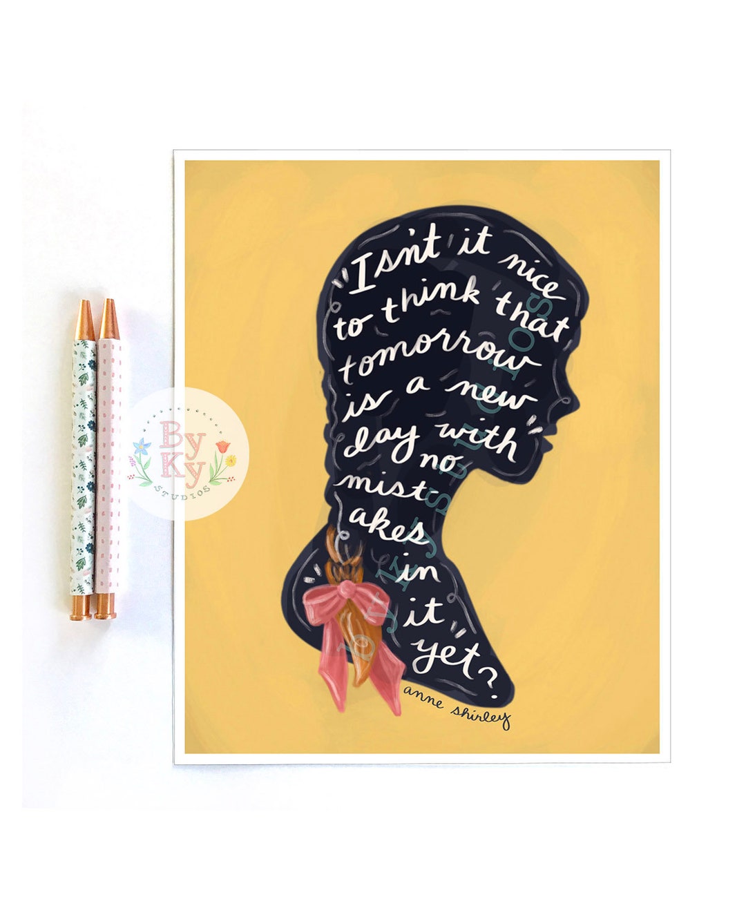 Anne of Green Gables Book Quote Literary Female Character Illustration ...