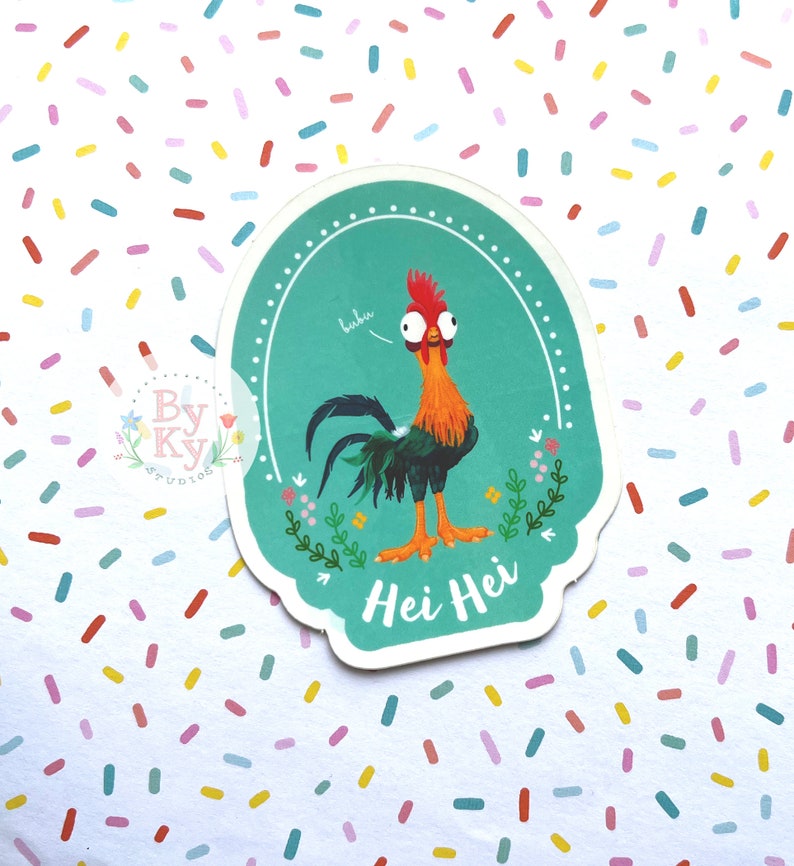Hei Hei Moana Sidekick Vinyl Sticker - Etsy