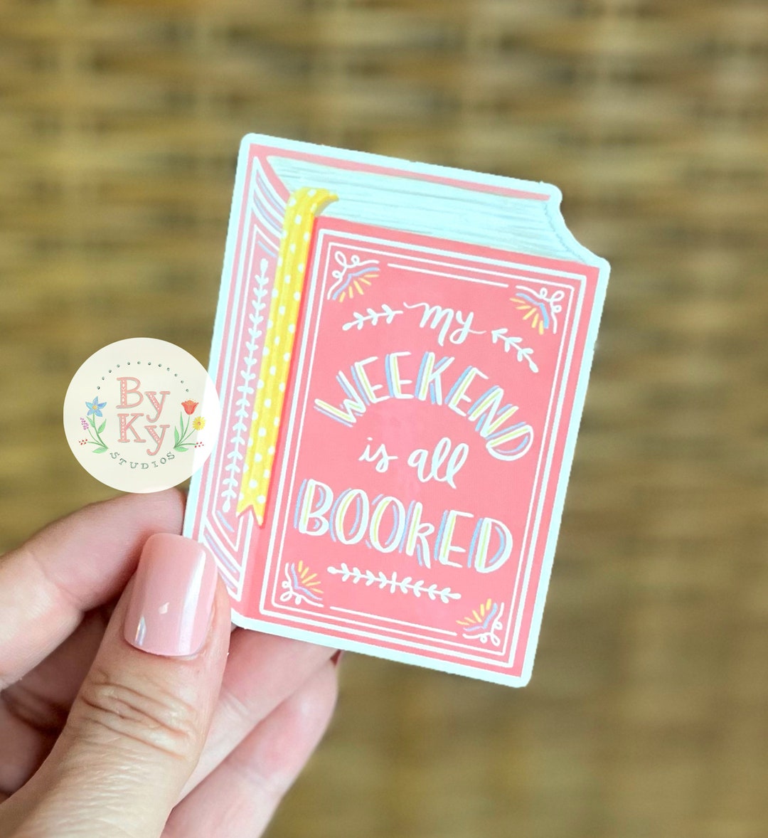 Weekend All Booked Book Lover Vinyl Sticker Decal - Etsy