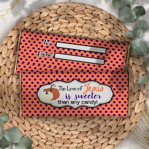 Candy Bar Wrapper, Love of Jesus is Sweeter Than Candy, Christian, Fall ...