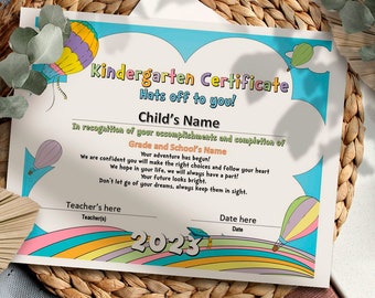 Kindergarten Diploma Homeschool Diploma Kindergarten - Etsy