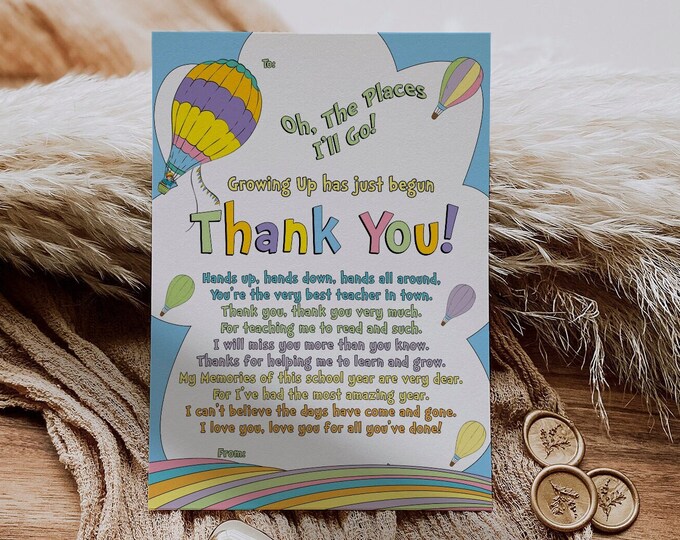 Dr Seuss Themed Teacher Appreciation Printable From Child perfect for ...