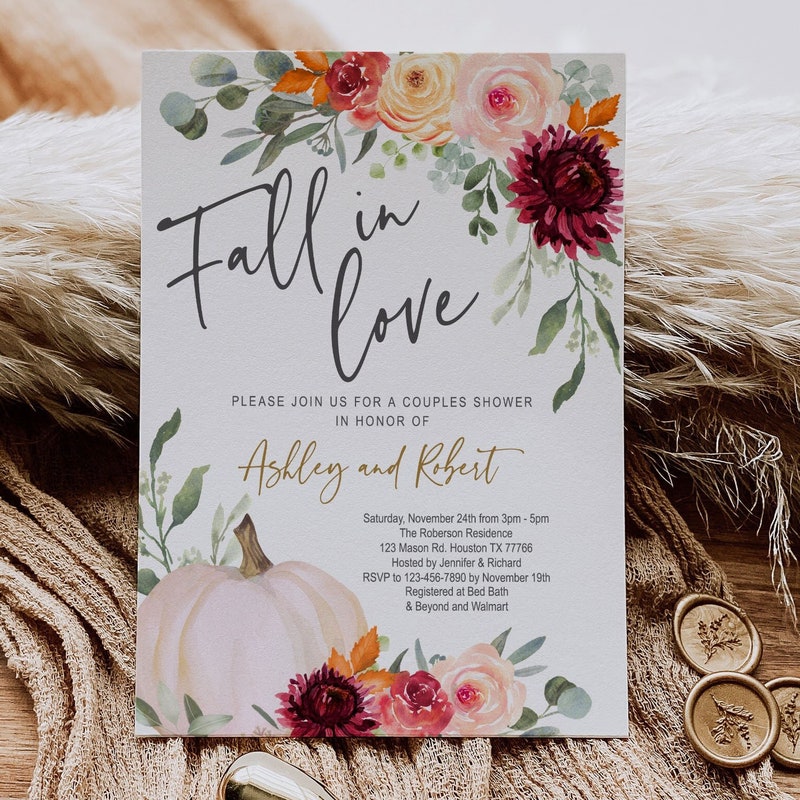 Fall in Love Invitation - Etsy