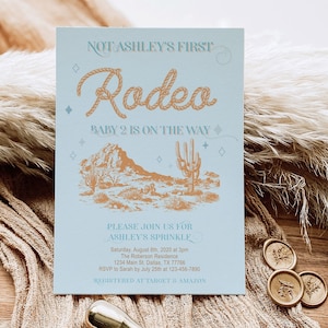 Rodeo Baby Sprinkle Invitation Template Boy, Not Her First Rodeo Baby ...