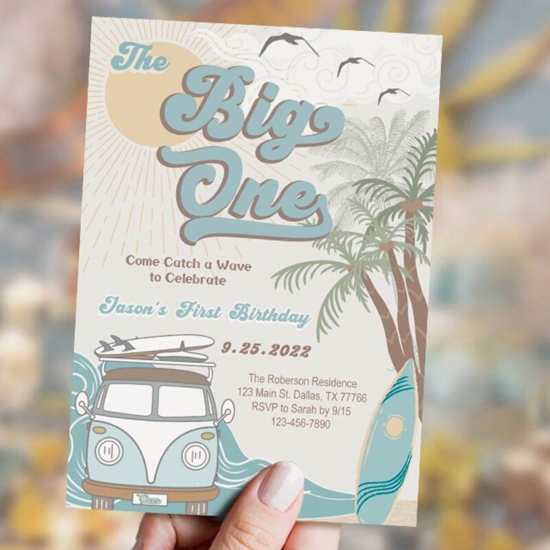 The Big One Invitation - Etsy