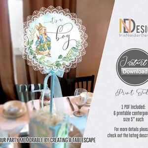 Peter Rabbit Centerpieces, Baby Shower Centerpiece, Little Bunny, Cake ...