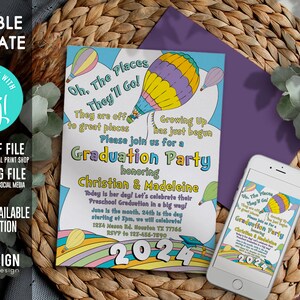 EDITABLE 2024 Graduation Invitation, VPK, Kindergarten, Pre-k ...