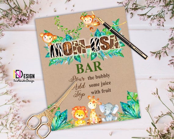 Safari table sign, Jungle, baby shower signs, animals, boy, mom-osa baR ...