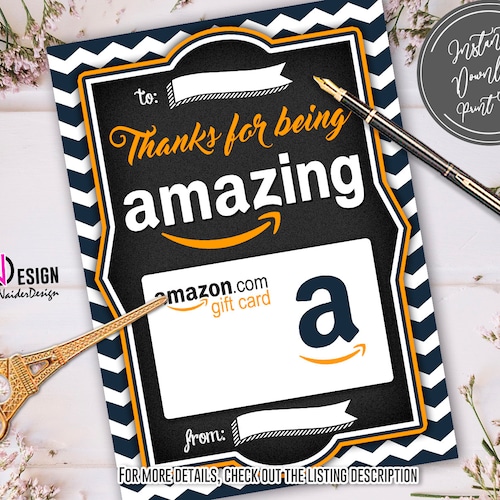 Printable AMAZING Amazon Gift Card Holder. You Are Amazing - Etsy