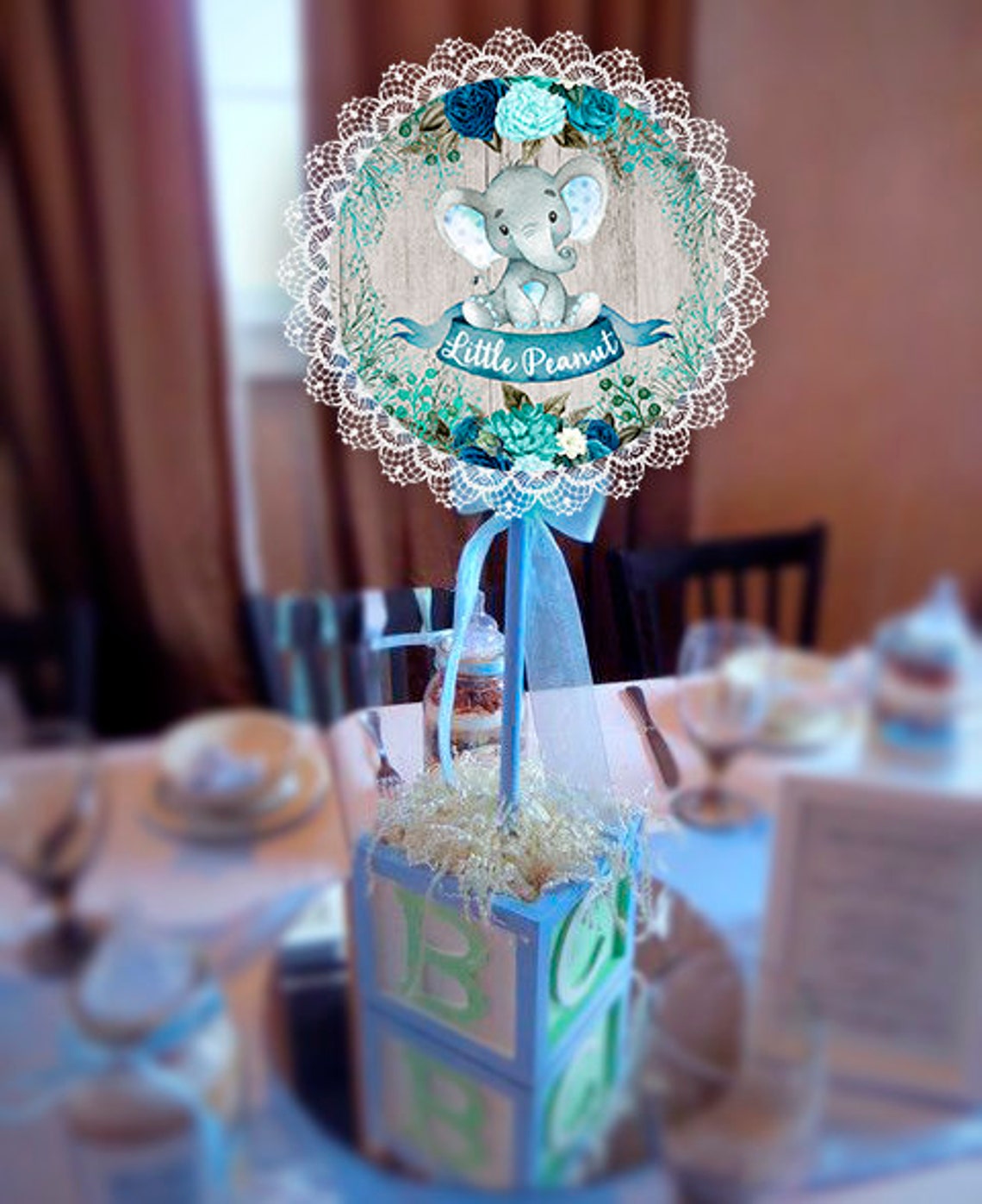 Elephant Centerpieces Baby Shower Centerpiece Boy Little - Etsy