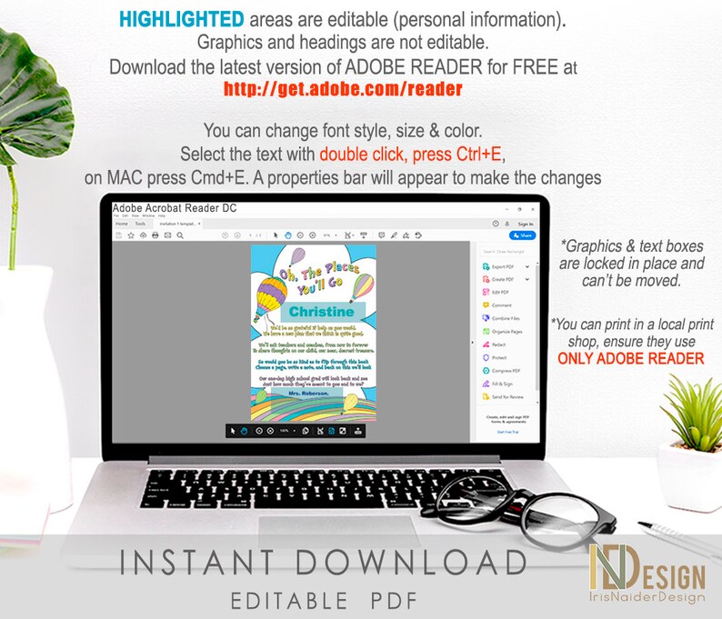 Instruction Card for Teacher to Sign Teacher Letter - Etsy