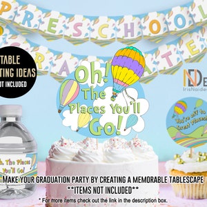 EDITABLE Hot Air Balloon Thank You Tag, Rainbow, Favor Tag, Adventure ...