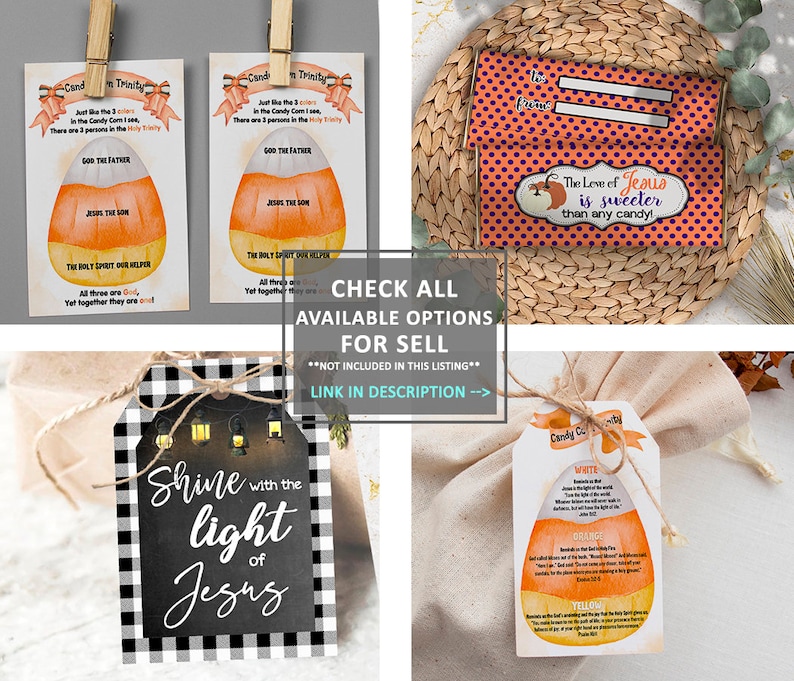 Candy Bar Wrapper, Love of Jesus is Sweeter Than Candy, Christian, Fall ...