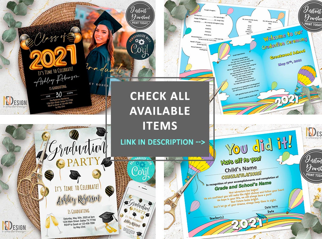 Preschool Graduate Banner Hot Air Balloon Graduation Decor - Etsy