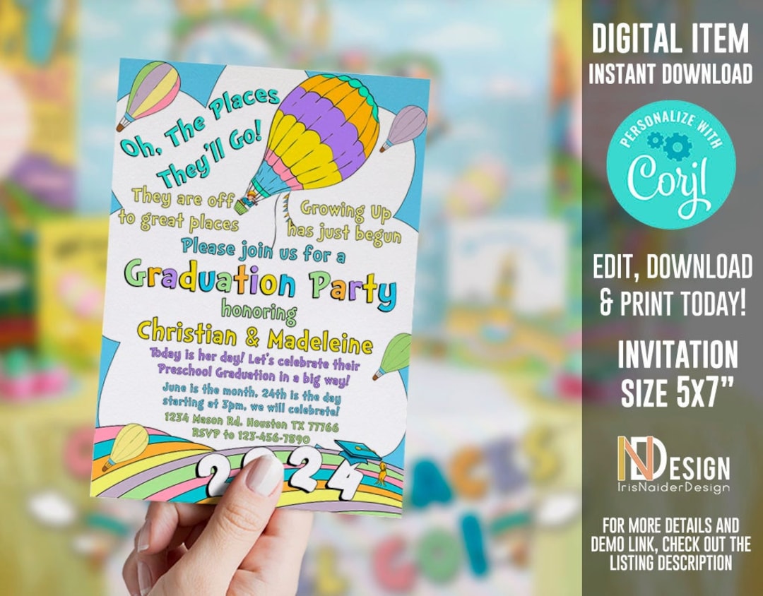 EDITABLE 2024 Graduation Invitation, VPK, Kindergarten, Pre-k ...