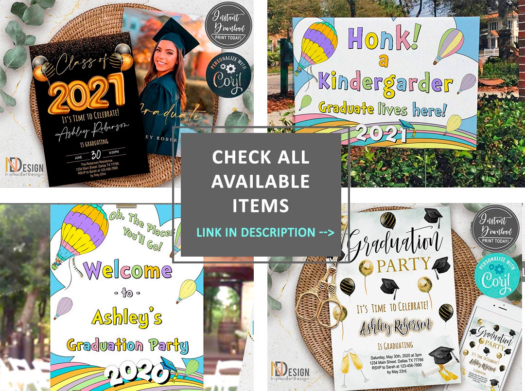 Preschool Graduate Banner Hot Air Balloon Graduation Decor - Etsy