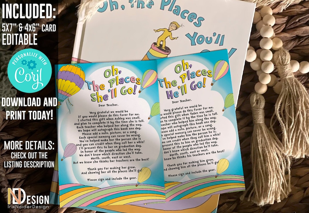 Instruction Card for Teacher to Sign, Boy, Girl, Letter, Graduation ...