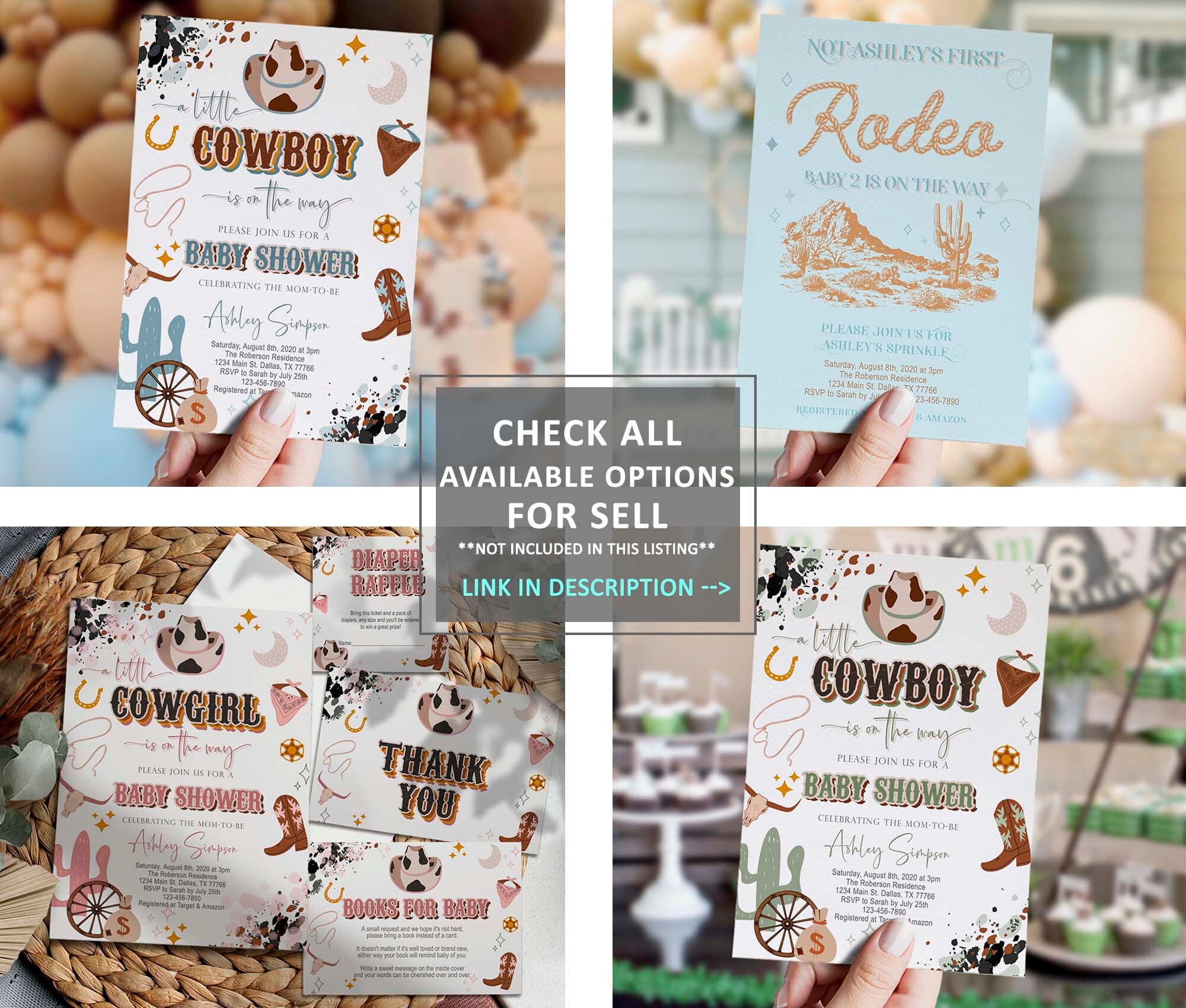 Rodeo Baby Sprinkle Invitation Template, Not Her First Rodeo Baby ...