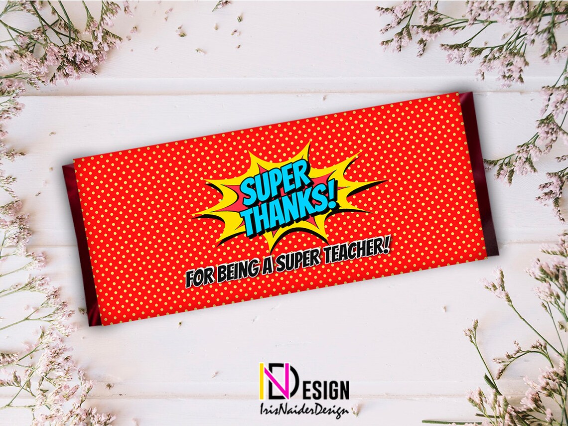 Candy Bar Wrapper Teacher Thank You Gift Teacher - Etsy