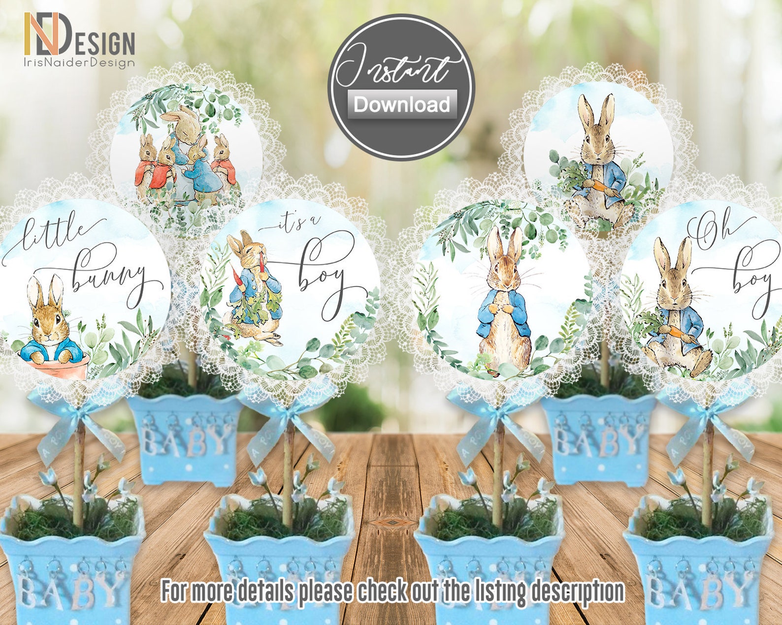 Peter Rabbit Centerpieces Baby Shower Centerpiece Little - Etsy Ireland