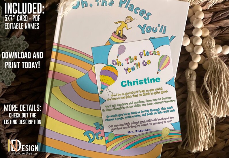 Instruction Card for Teacher to Sign Teacher Letter - Etsy