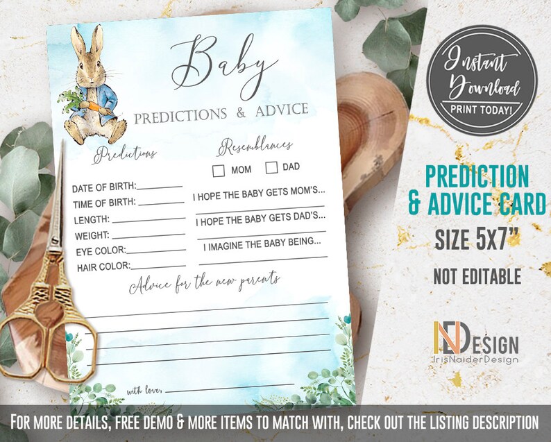 Peter Rabbit Baby Shower Invitation Bunny Invitation | Etsy