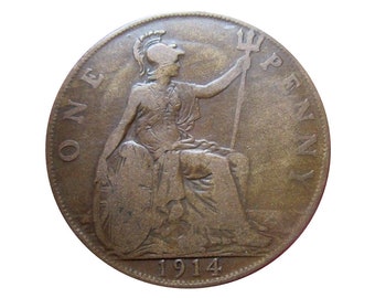 1900 One Penny Coin Great Britain From Queen Victoria Perfect - Etsy