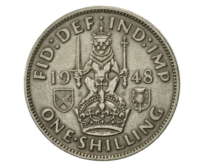 1948 Scottish Shilling Coin Great Britain From King George VI | Etsy