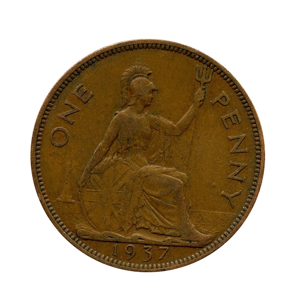 1937 King George Penny - Etsy
