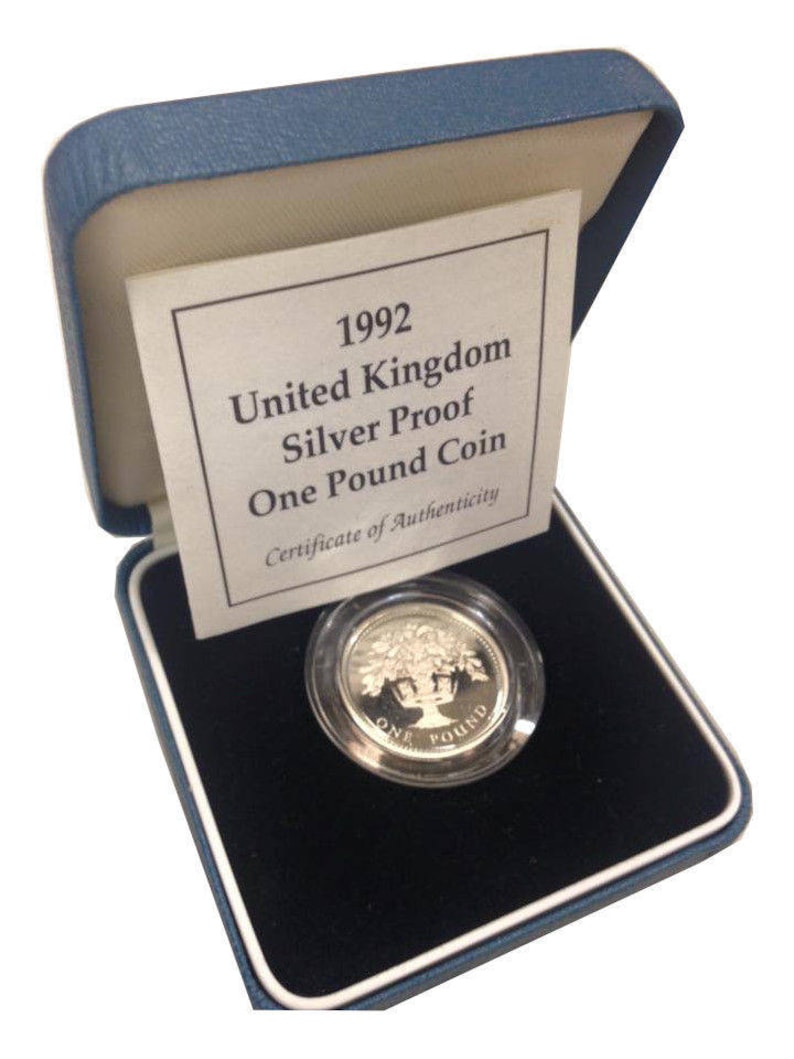 1992 Silver Proof One Pound Coin - Etsy