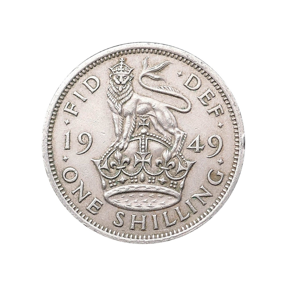 1949 English Shilling Coin Great Britain From King George VI, Perfect ...