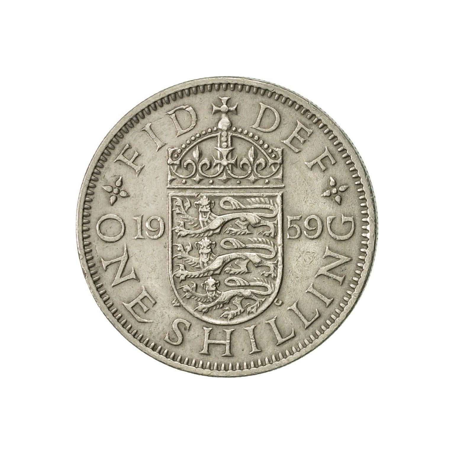 1959 Inglés Chelín Moneda Gran Bretaña De la reina Isabel 2o - Etsy España