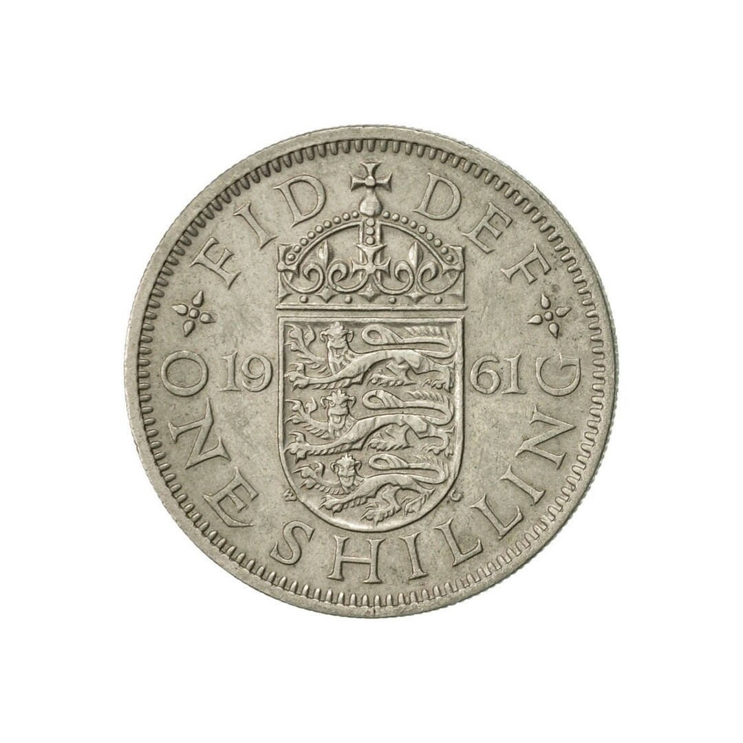 1961 English Shilling Coin Great Britain From Queen Elizabeth 2nd ...
