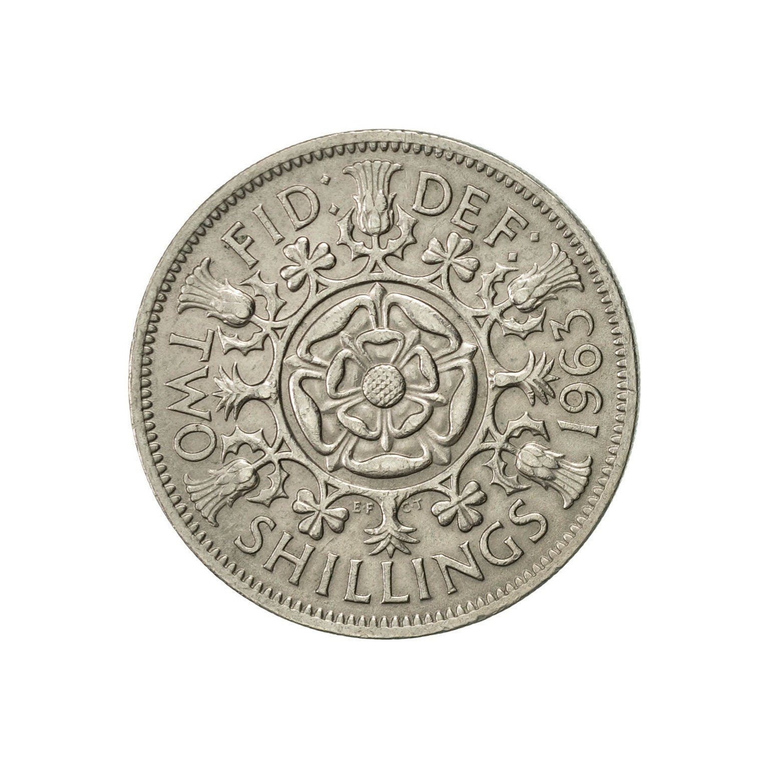 1963 Florin / Two Shilling Coin Great Britain From Queen Elizabeth 2nd ...