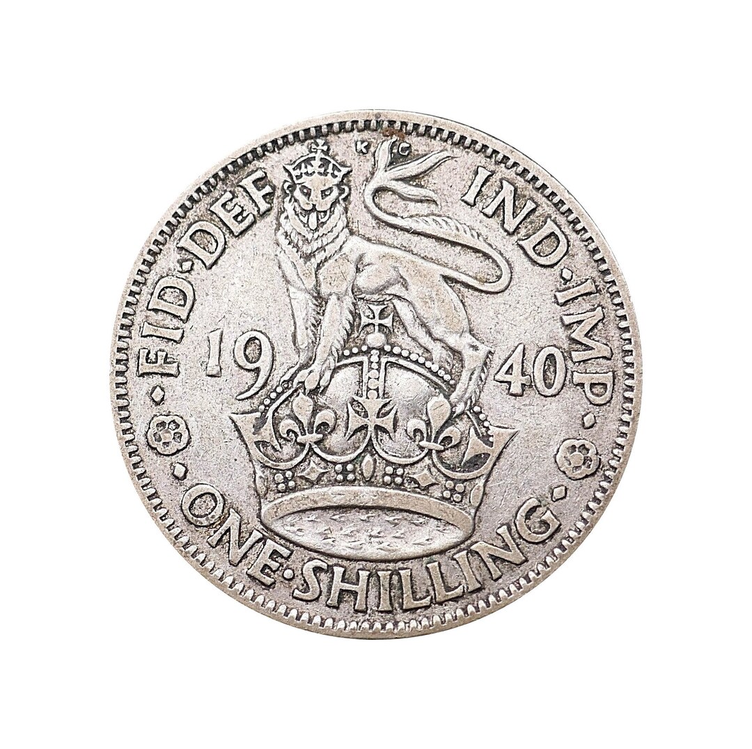 1940 English Shilling Coin Great Britain From King George VI, Perfect ...