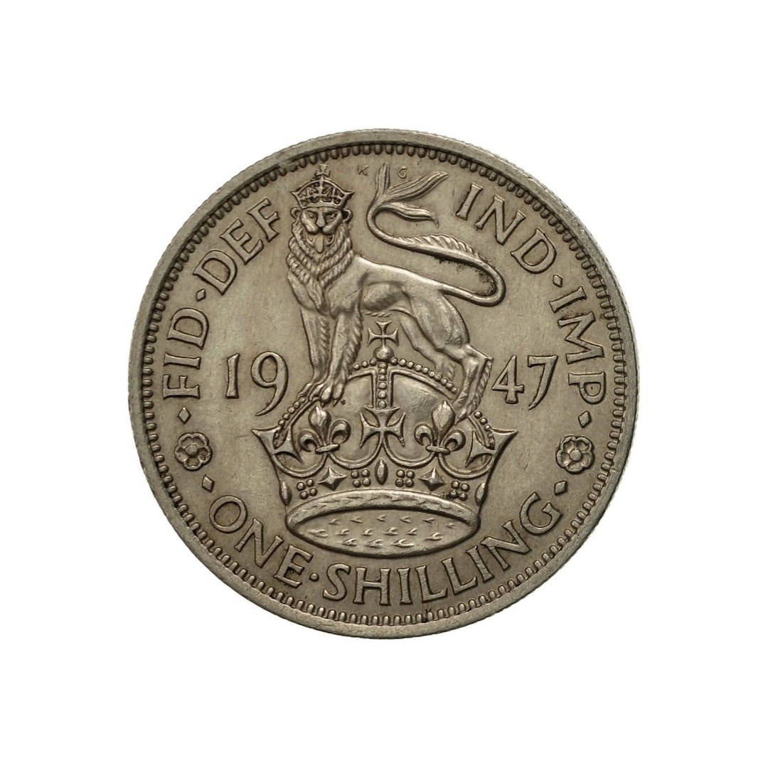 1947 English Shilling Coin Great Britain From King George VI, Perfect ...
