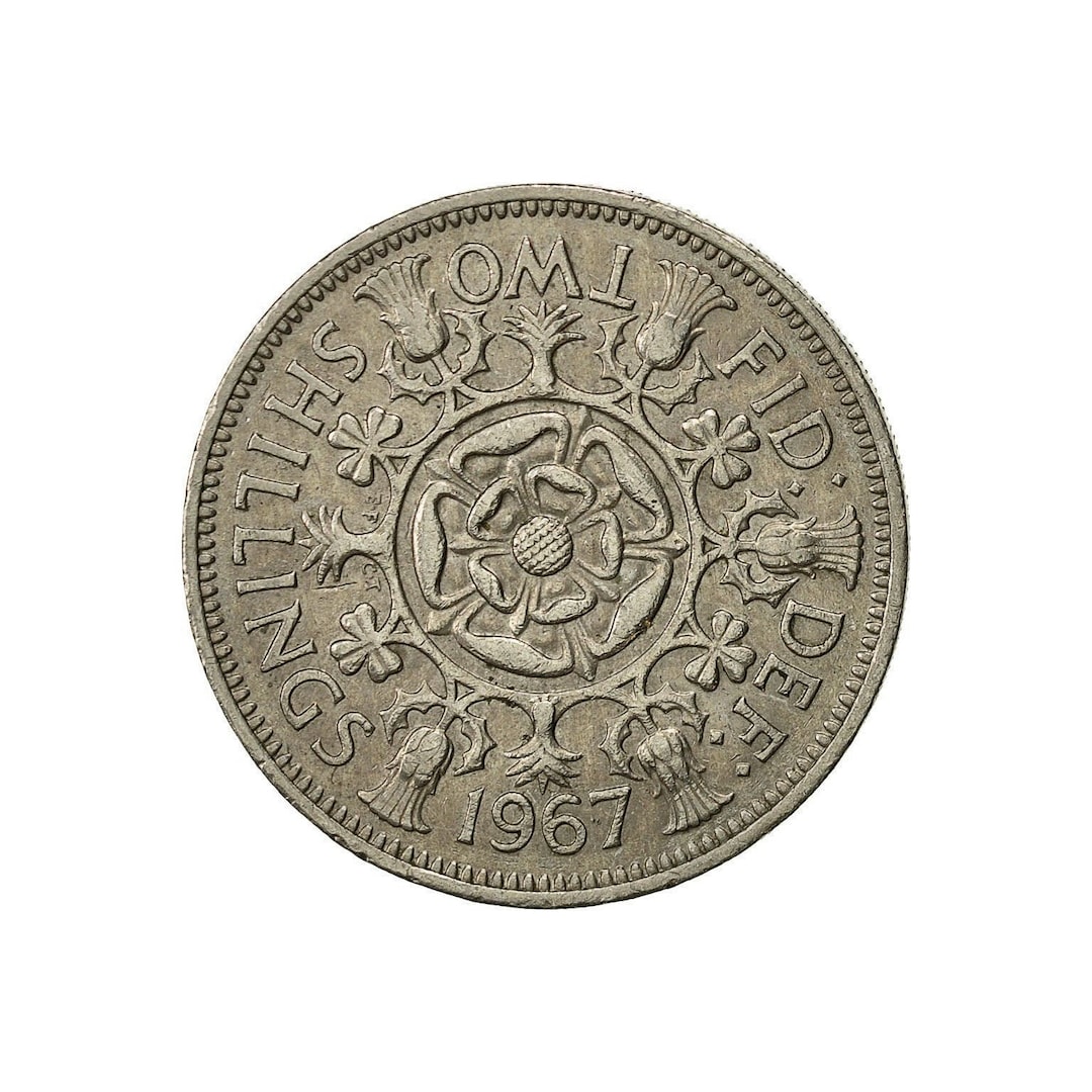 1967 Florin / Two Shilling Coin Great Britain From Queen Elizabeth 2nd ...