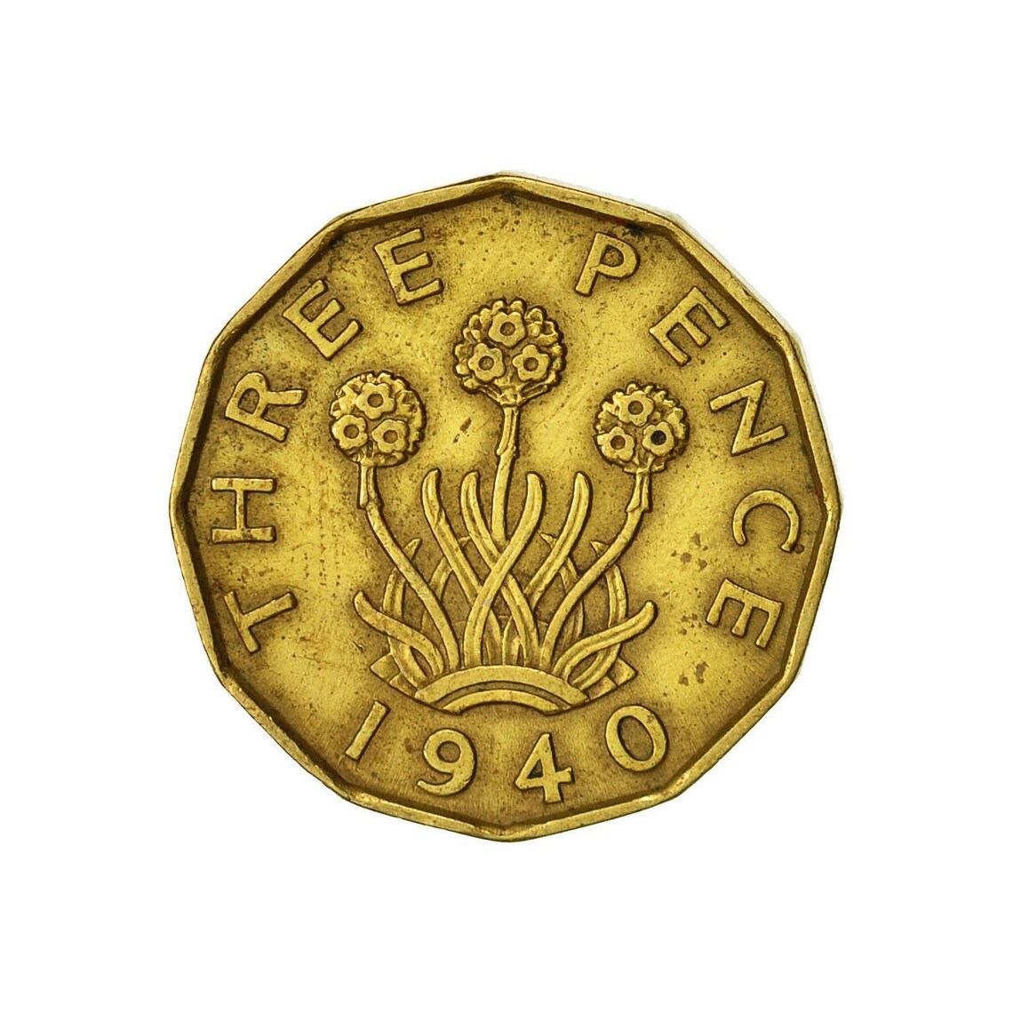 Brass Threepence Coin 1940 Nickel Brass Ideal Gift or for | Etsy