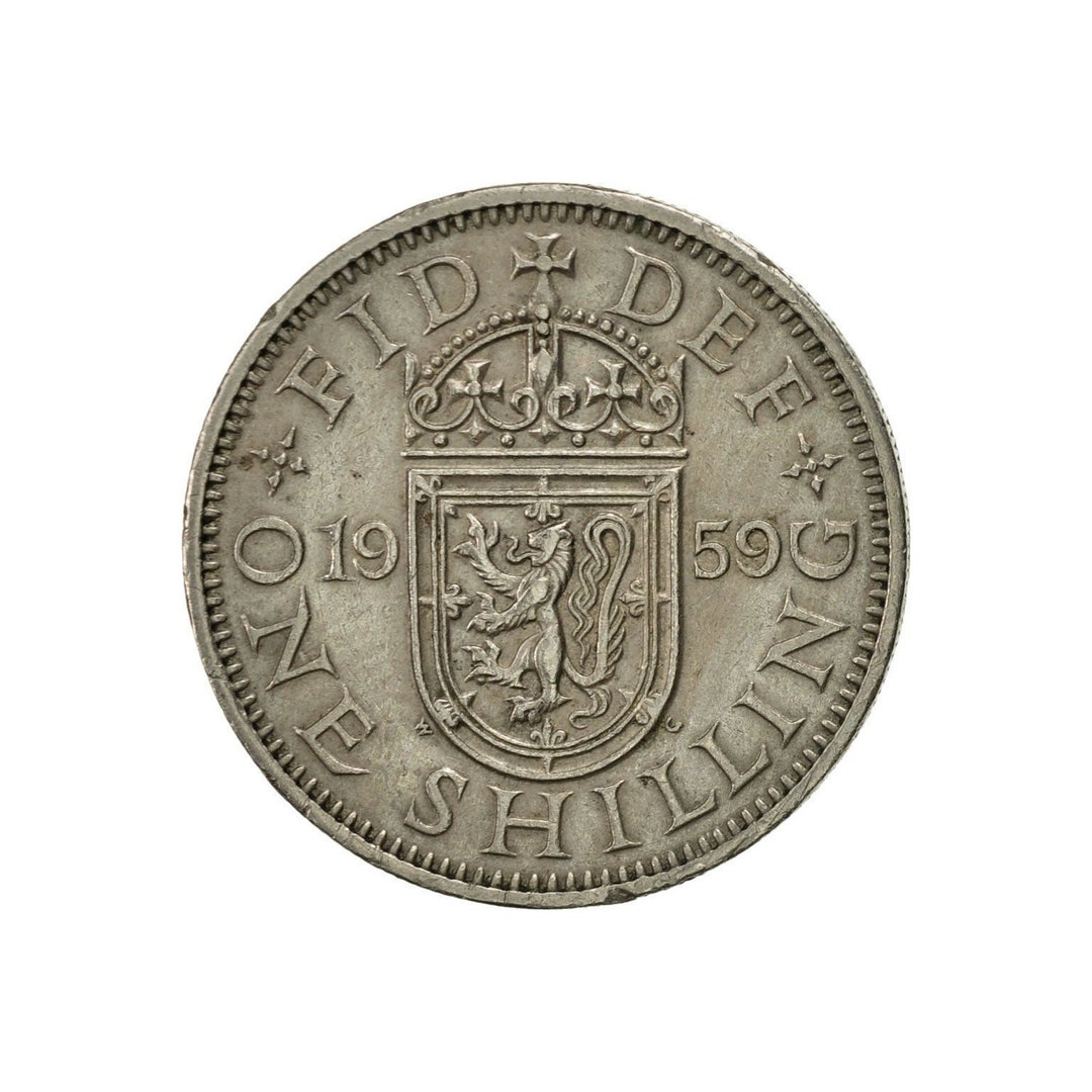 1959 Scottish Shilling Coin Great Britain From Queen Elizabeth 2nd ...
