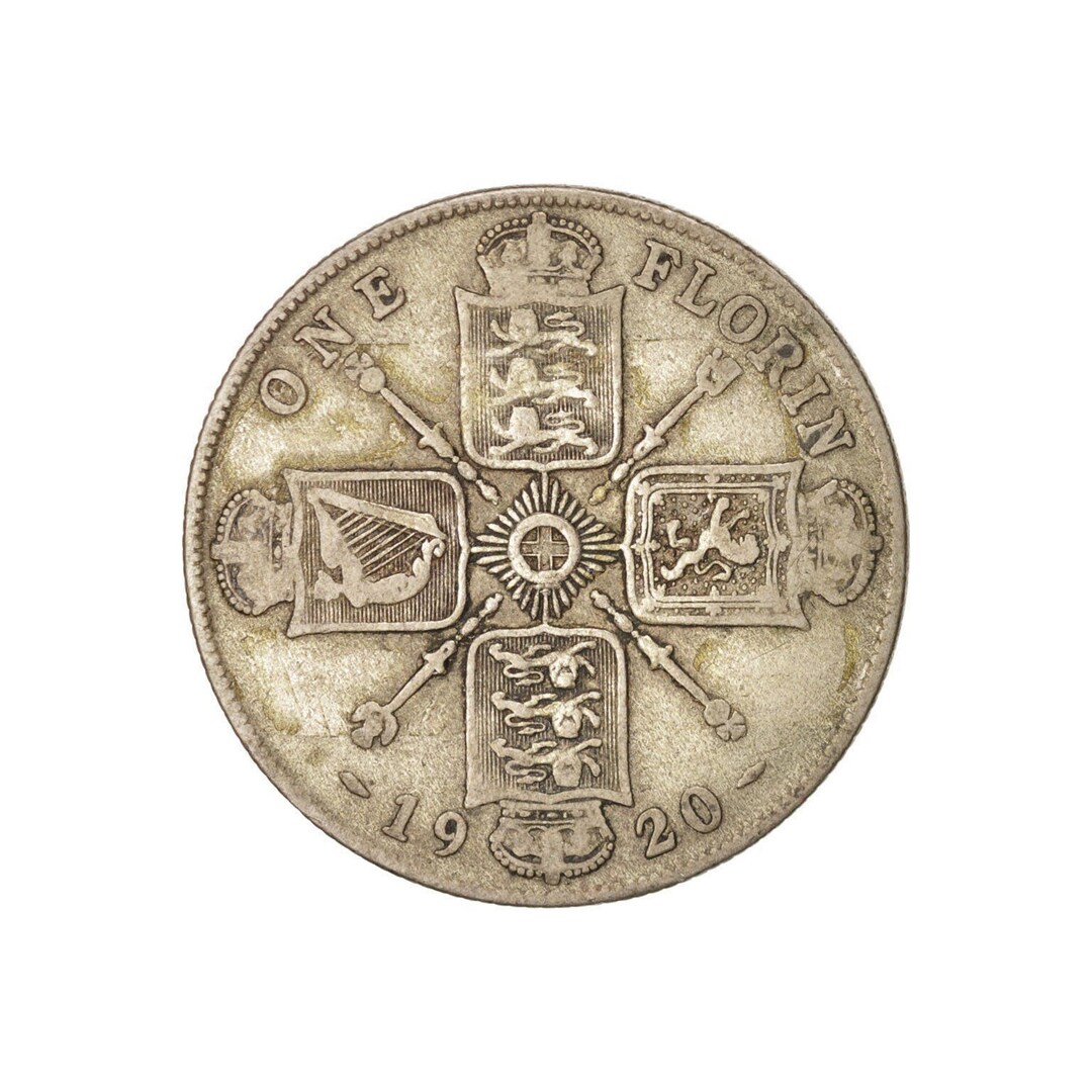 1920 Florin / Two Shilling Coin Great Britain From King George V ...