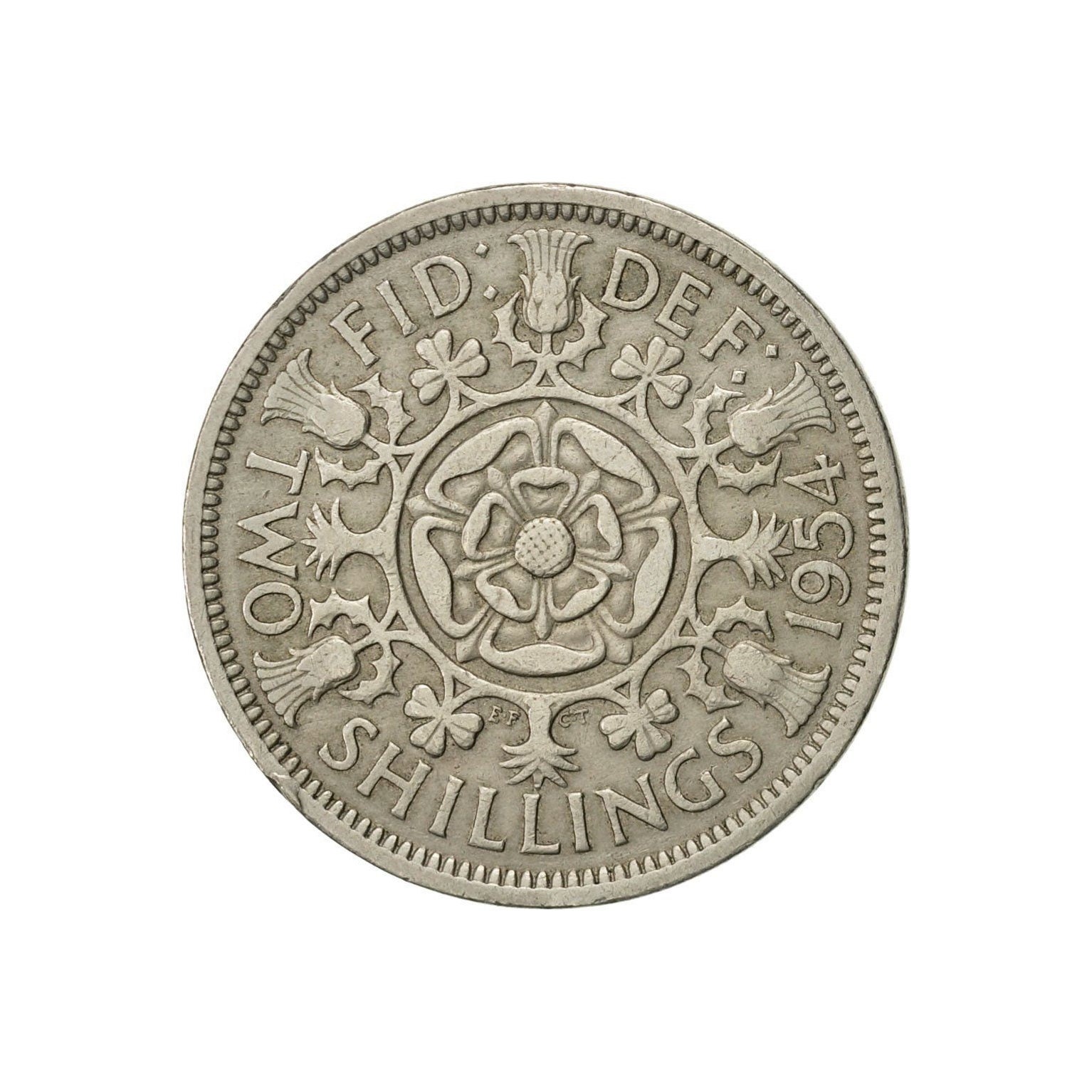 1954 Florin / Two Shilling Coin Great Britain From Queen | Etsy