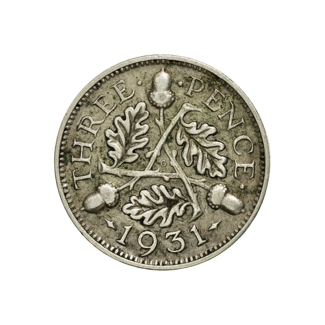 1931 Silver Three Pence From the United Kingdom, Perfect for Birthdays ...