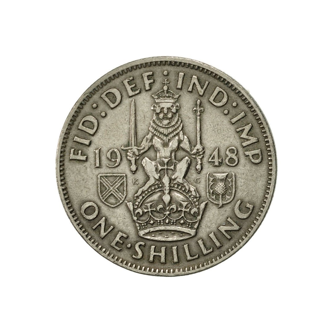 1948 Scottish Shilling Coin Great Britain From King George VI, Perfect ...
