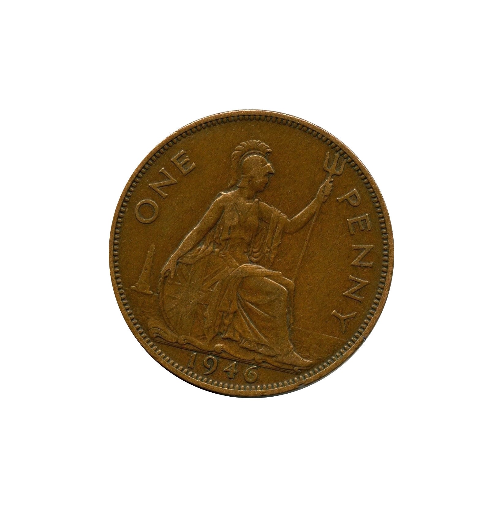 1946 One Penny Coin Great Britain From King George VI , Perfect for ...