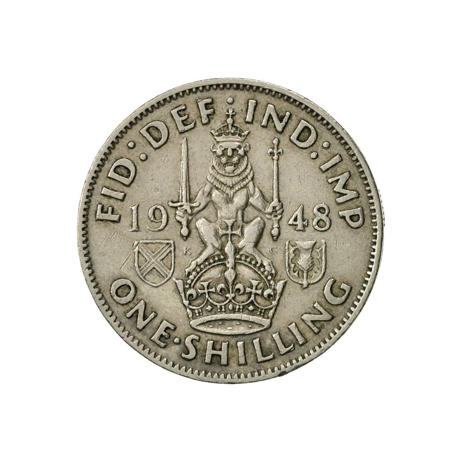 1948 English Shilling Coin Great Britain From King George VI, Perfect ...