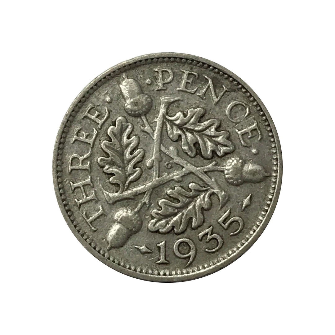 1935 Silver Three Pence From the United Kingdom, Perfect for Birthdays ...