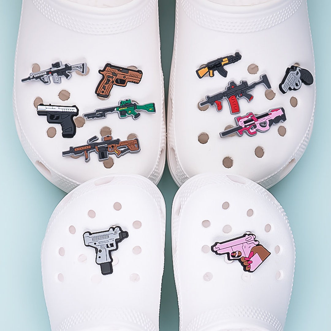 Gun Shoe Charms Shoe Clog Charm Croc Pins Army Croc Charms Shoe Clips ...